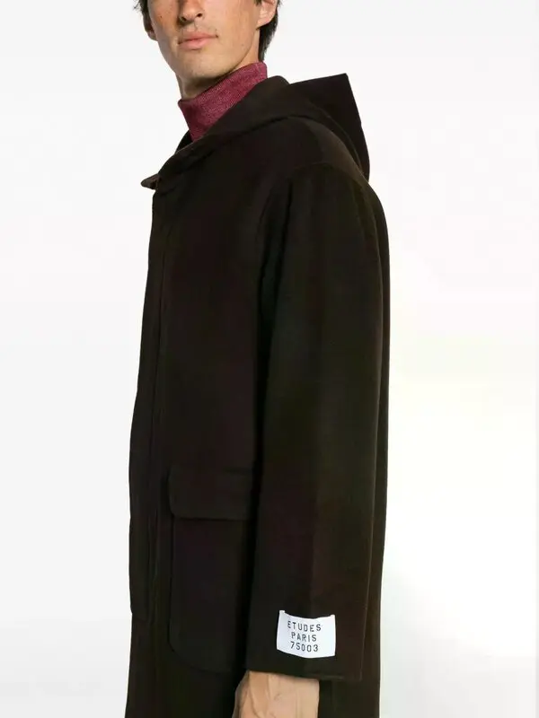 Études Studio Temple Logo-patch Hooded Coat