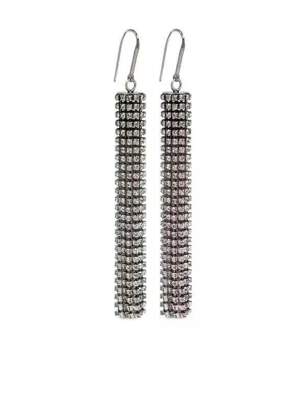 Isabel Marant Étoile Crystal-embellished Drop Earrings - Silver