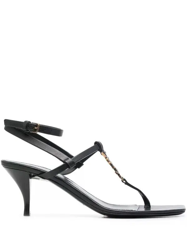 Saint Laurent 60mm Cassandra Leather Sandals