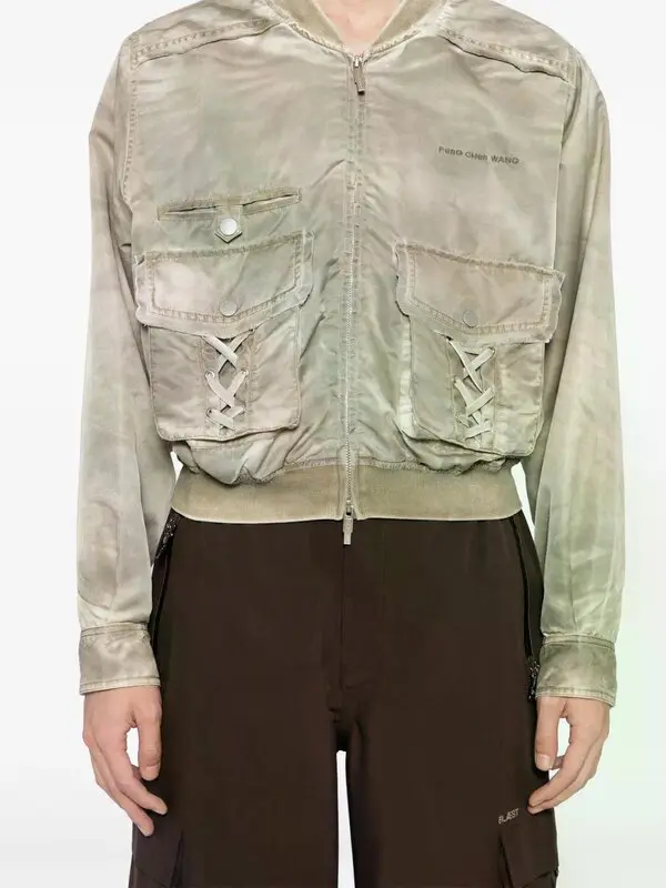 FENG CHEN WANG Logo-embroidered Bomber Jacket