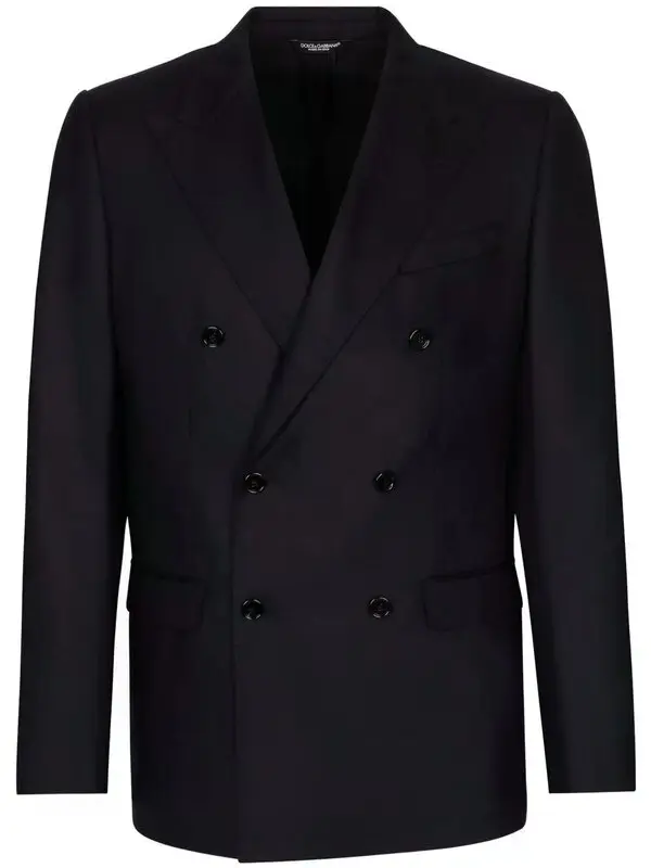 Dolce & Gabbana Double-breasted Wool Jacket - Blue