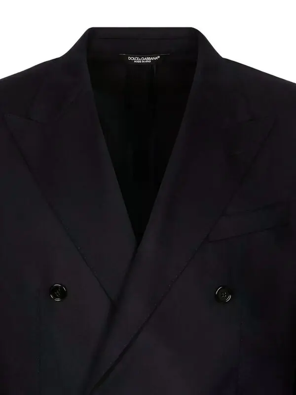 Dolce & Gabbana Double-breasted Wool Jacket - Blue