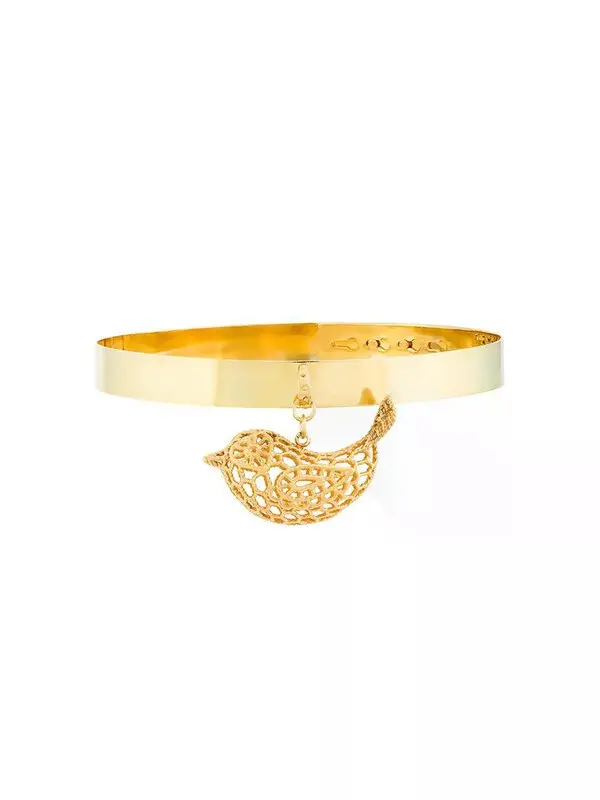 Natasha Zinko Bird Pendant Collar - Metallic