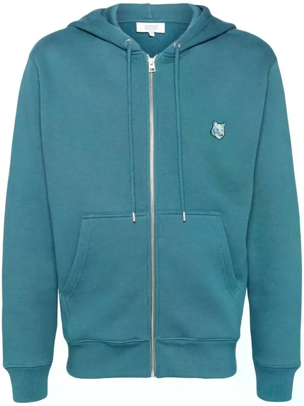Maison Kitsuné Bold Fox Head Patch Comfort Hooded Jacket - Blue