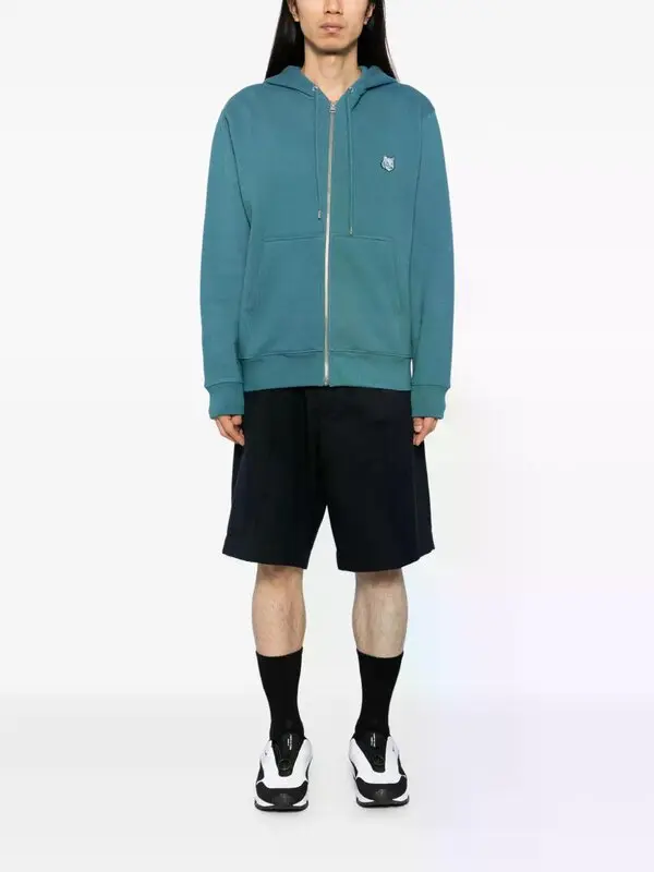 Maison Kitsuné Bold Fox Head Patch Comfort Hooded Jacket - Blue