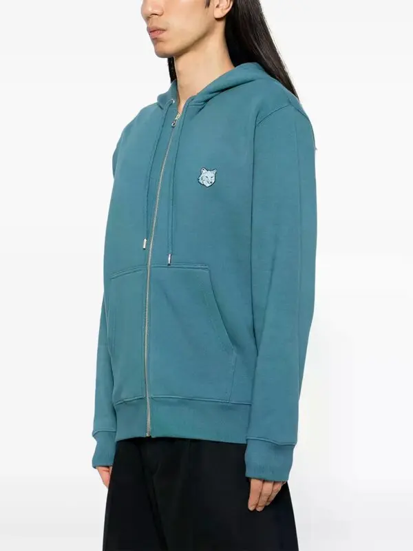 Maison Kitsuné Bold Fox Head Patch Comfort Hooded Jacket - Blue