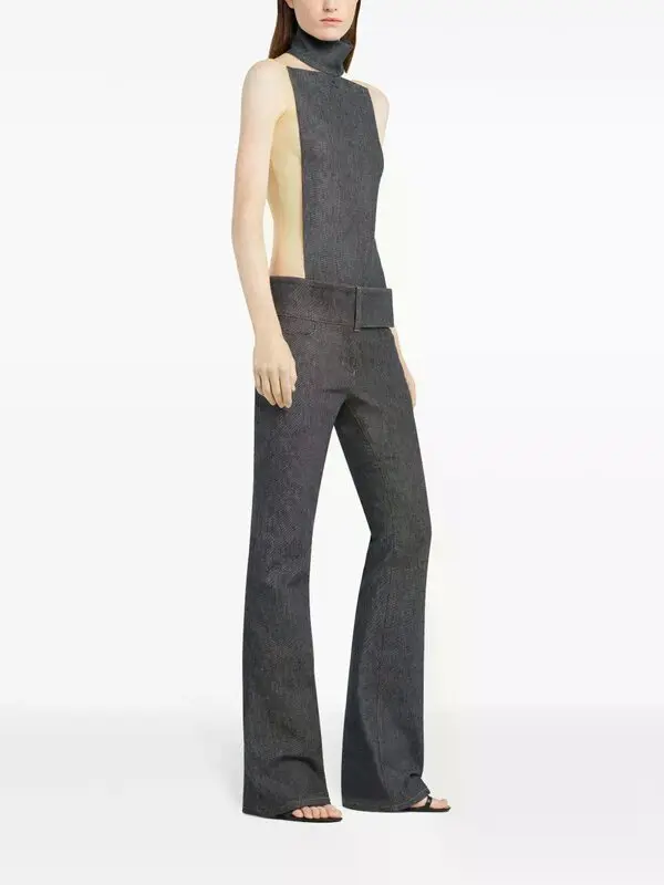 COURREGES Belted Bootcut Jeans