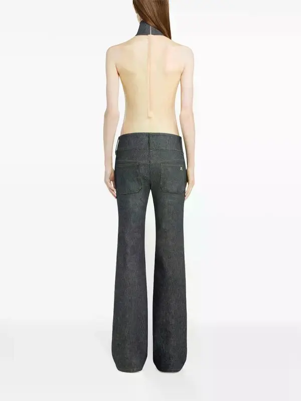 COURREGES Belted Bootcut Jeans