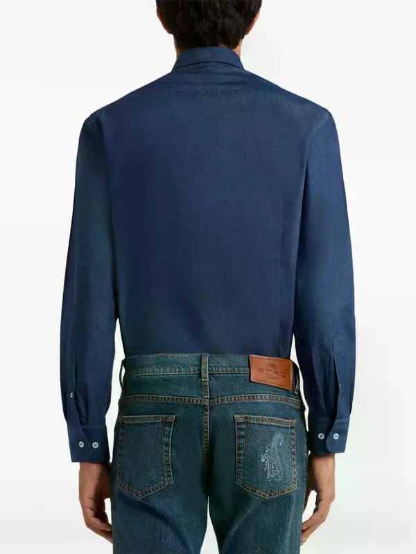 Etro Pegaso Chambray Shirt - Blue