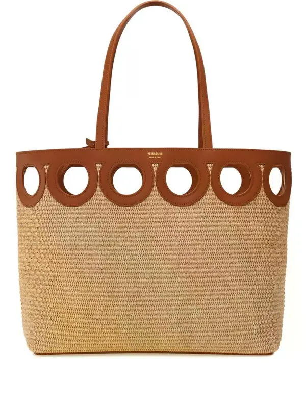 FERRAGAMO Raffia Tote Bag
