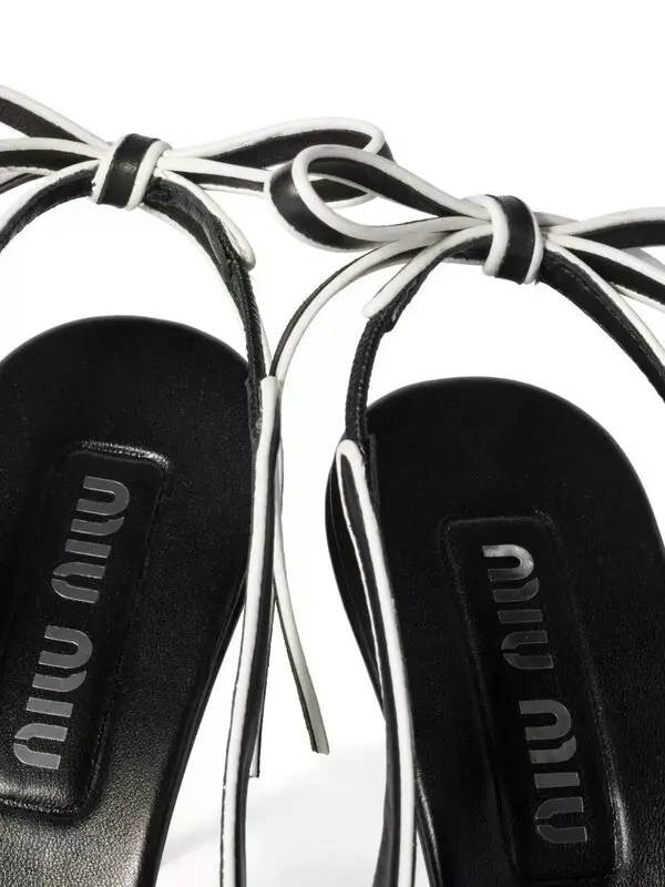 Miu Miu 85mm Bow-detail Slingback Pumps