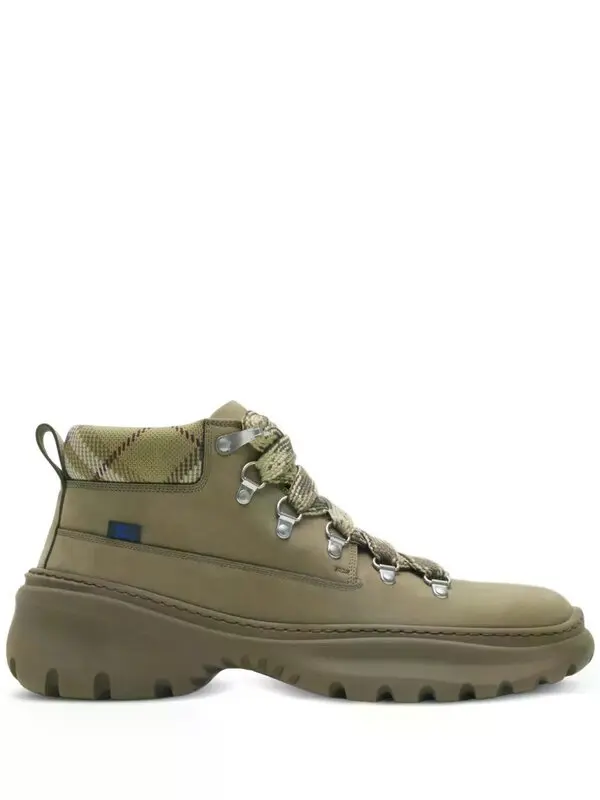 Burberry Equestrian Knight Motif Hiking Boots