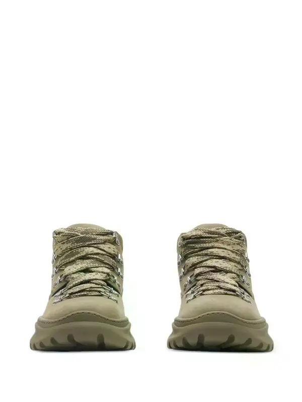 Burberry Equestrian Knight Motif Hiking Boots
