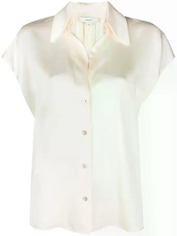 Vince Short-sleeve Silk Shirt