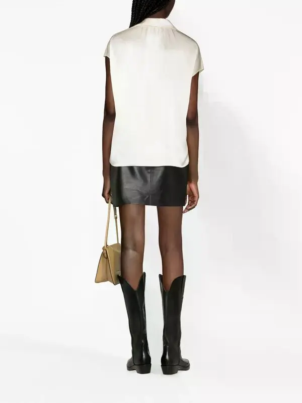 Vince Short-sleeve Silk Shirt