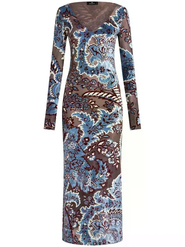 Etro Jacquard Velvet Dress