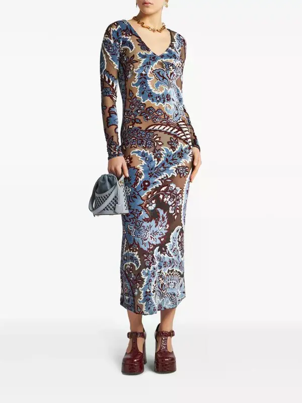 Etro Jacquard Velvet Dress