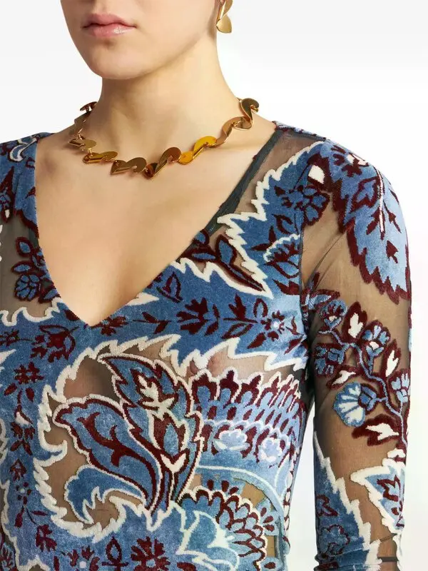 Etro Jacquard Velvet Dress