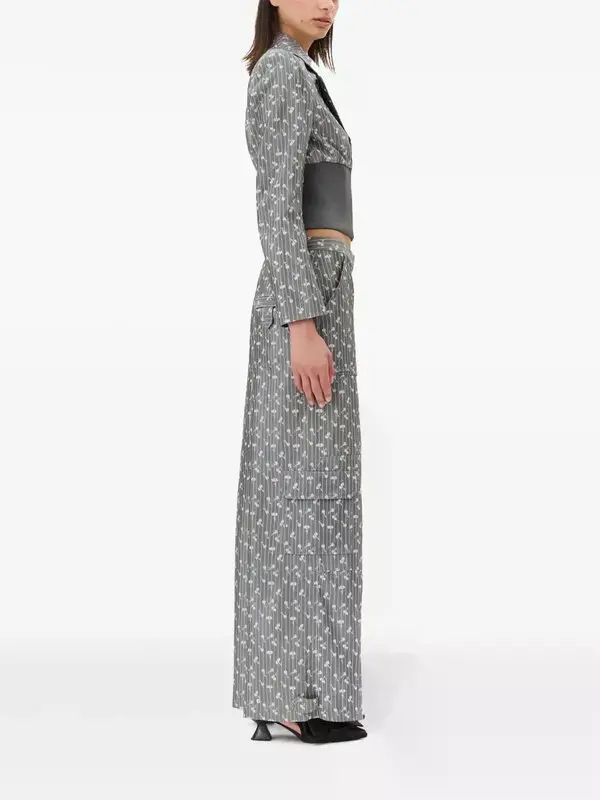 GANNI Jacquard Cropped Blazer
