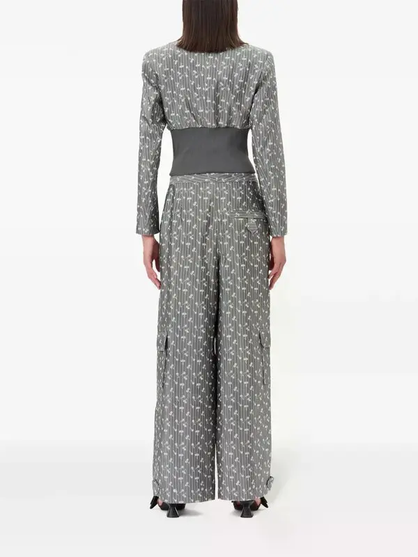 GANNI Jacquard Cropped Blazer