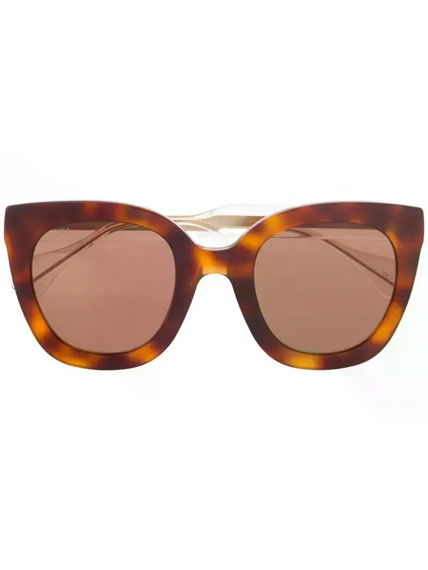 Gucci Oversized Cat Eye Sunglasses - Brown
