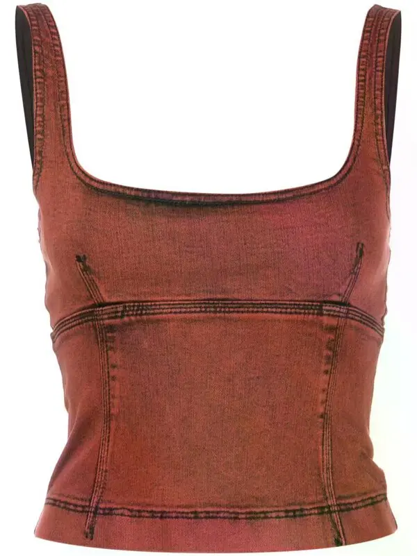 Patrizia Pepe Panelled Sleeveless Denim Top