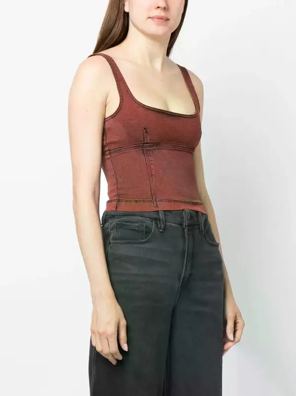 Patrizia Pepe Panelled Sleeveless Denim Top