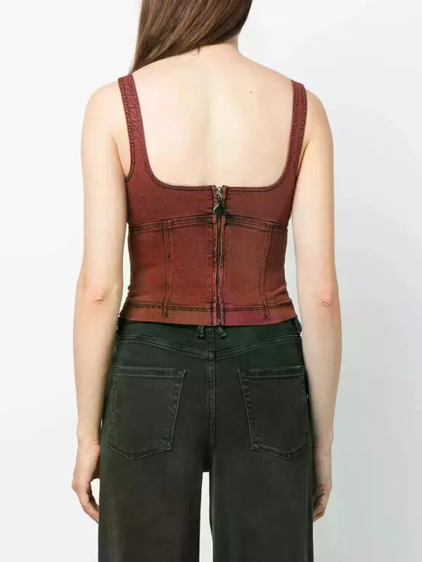 Patrizia Pepe Panelled Sleeveless Denim Top