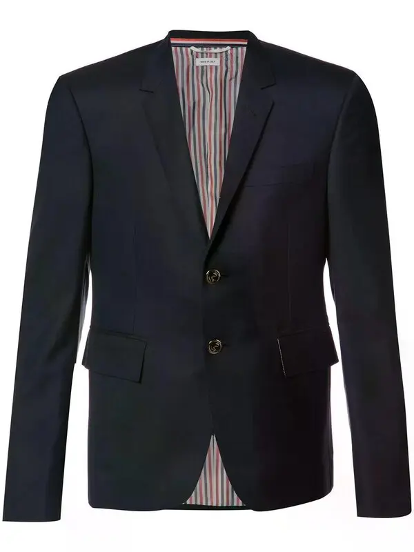 Thom Browne Super 120s Single-breasted Wool Blazer - Blue