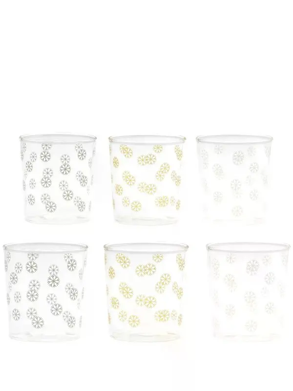 CU I SEEYOU Christmas Snowflake-print Glasses - Neutrals