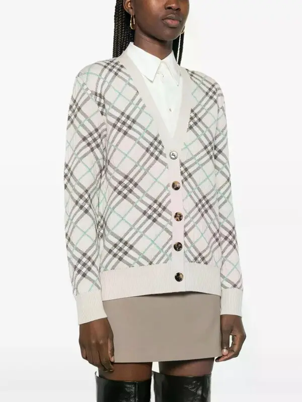 Burberry Checked Cardigan