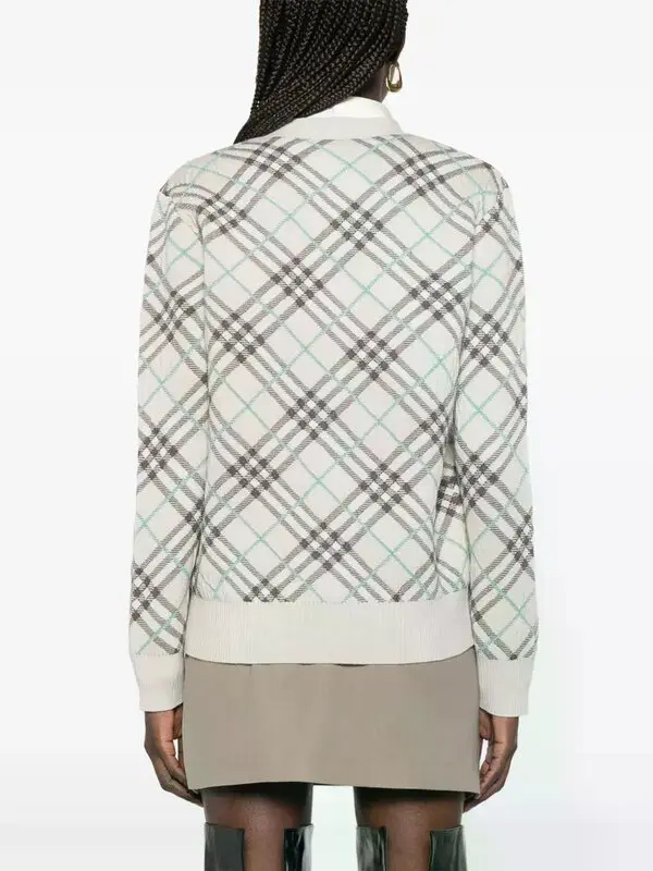 Burberry Checked Cardigan