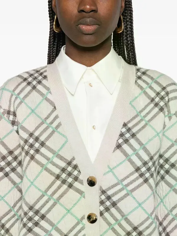 Burberry Checked Cardigan