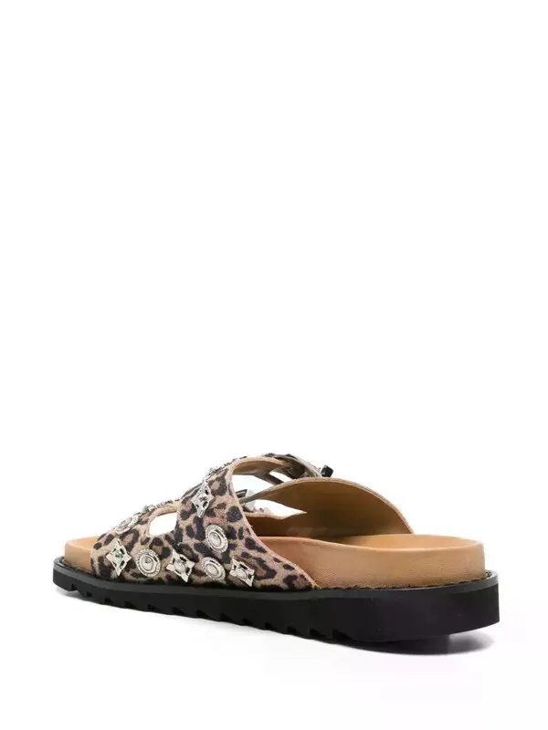 Toga Leopard-print Flat Sandals - Brown