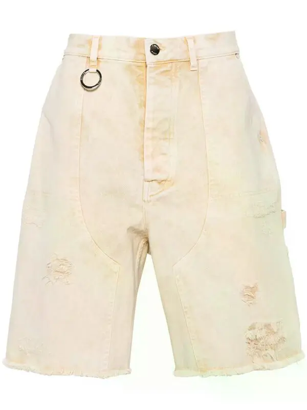Études Studio Friche Distressed Denim Shorts - Neutrals