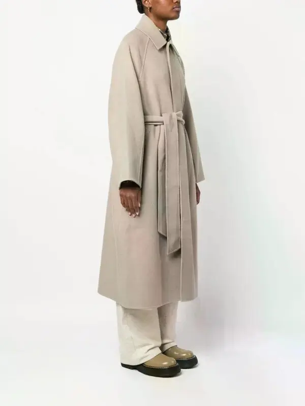 AMI Paris Belted Single-breasted Coat