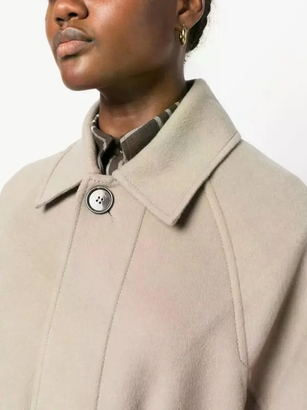 AMI Paris Belted Single-breasted Coat