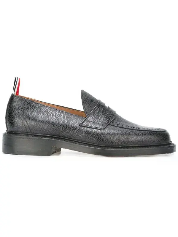 Thom Browne Pebble Grain Leather Penny Loafers - Black