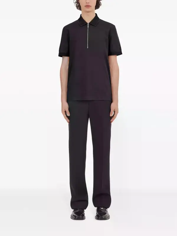 FERRAGAMO Logo-embroidered Cotton Polo Shirt
