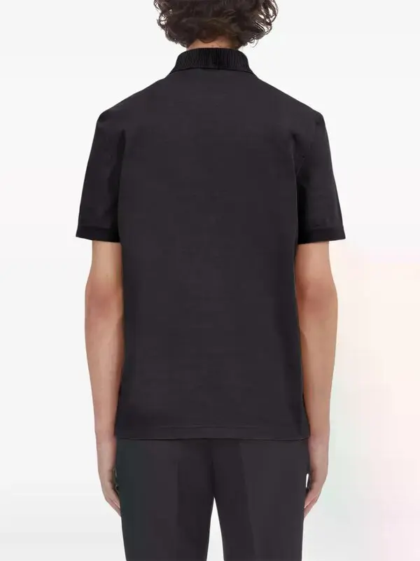 FERRAGAMO Logo-embroidered Cotton Polo Shirt