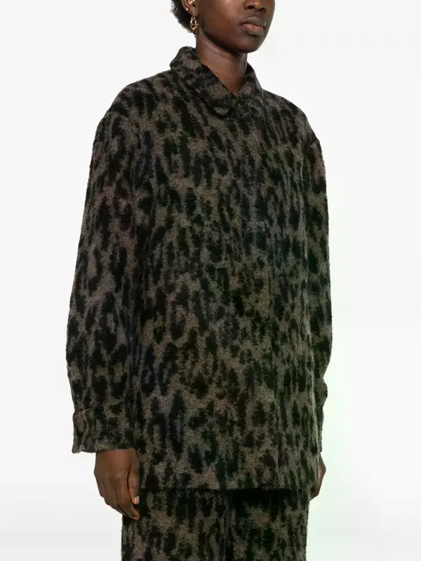 A.M.G. Leopard-print Wool Jacket