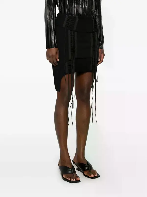 Helmut Lang Lace-up Mini Skirt