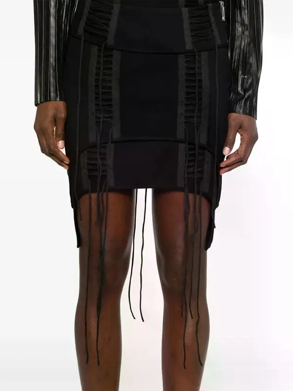 Helmut Lang Lace-up Mini Skirt