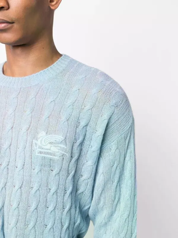 Etro Cashmere Cable-knit Jumper - Blue