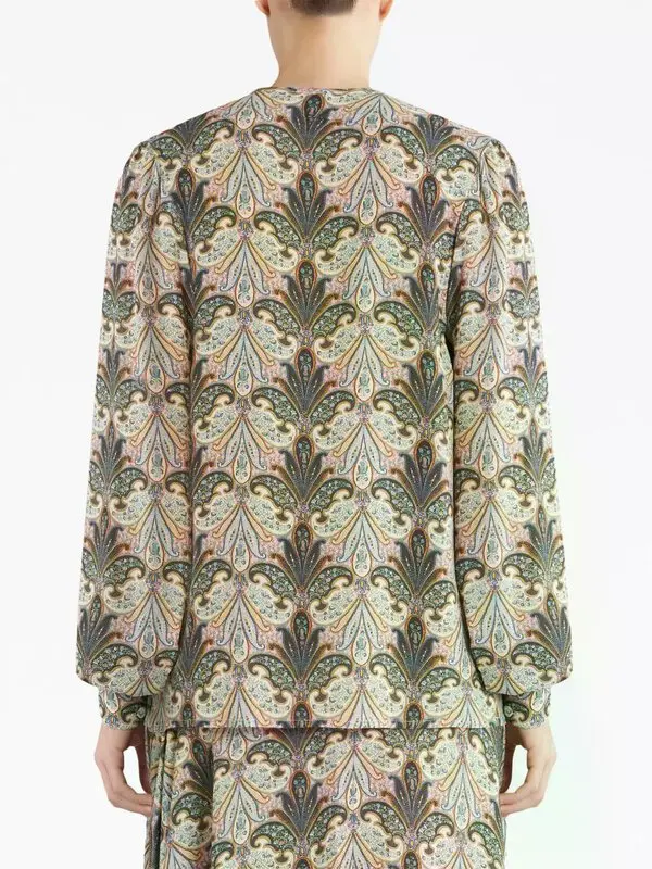 Etro Paisley-print Front-tie Blouse
