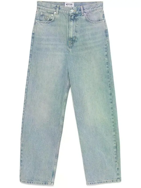 Moschino Logo-patch Straight Leg Jeans