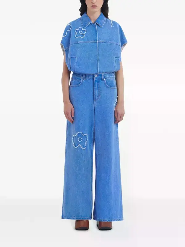Marni Embroidered Straight-leg Jeans