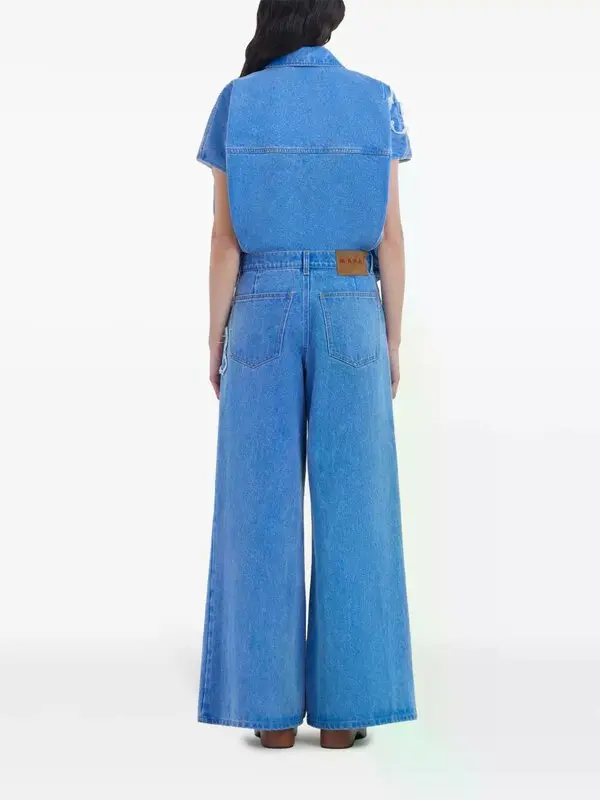 Marni Embroidered Straight-leg Jeans