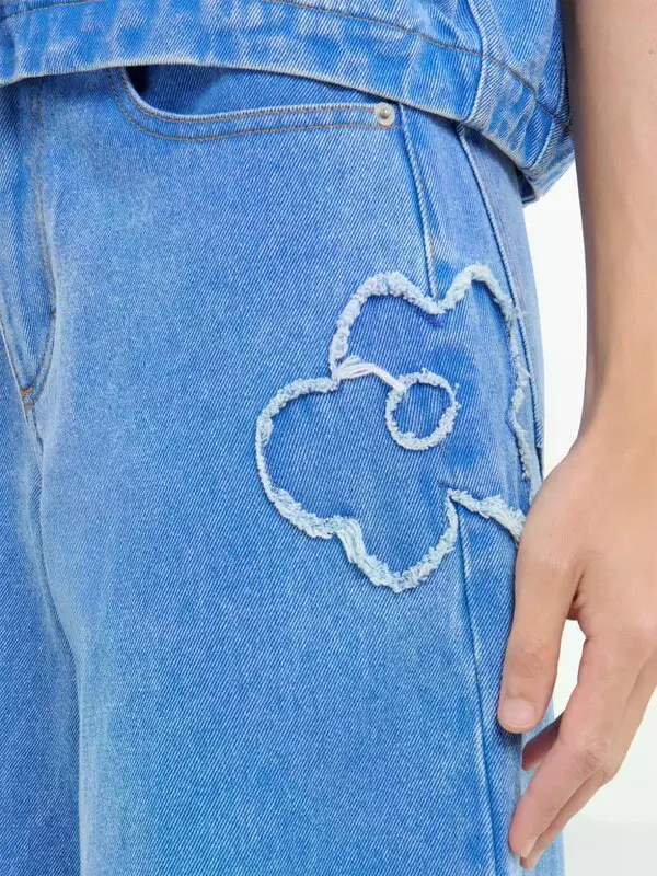 Marni Embroidered Straight-leg Jeans