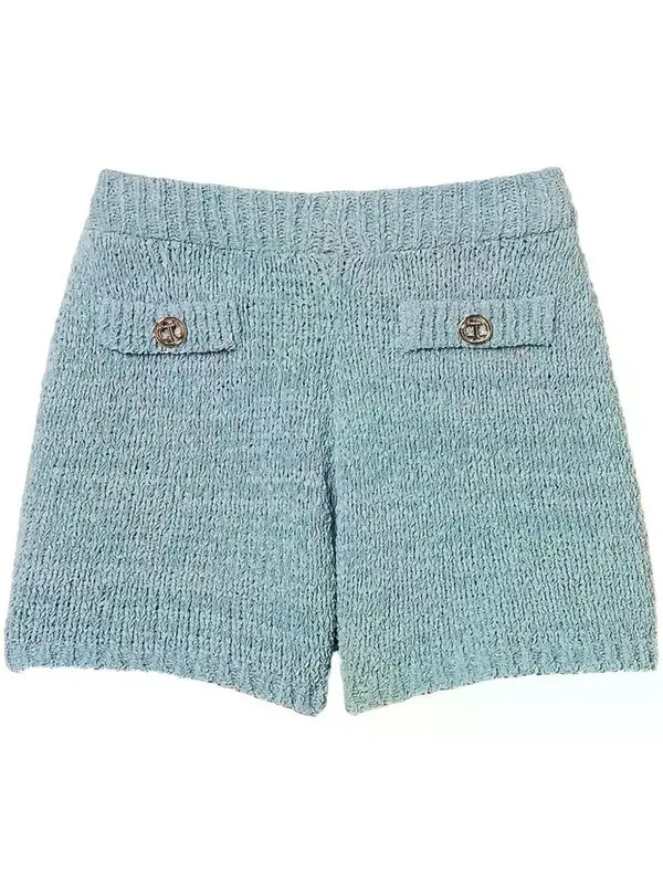 TWINSET Button-detail Shorts - Blue